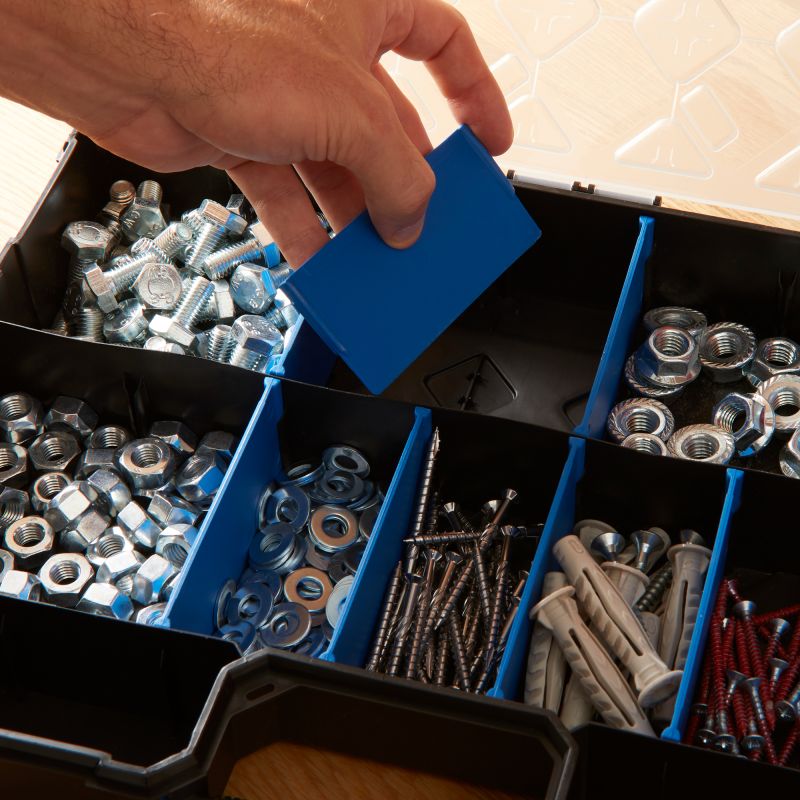 Cutie plastic Dexter, cu organizator, 390 x 284 x 60 mm