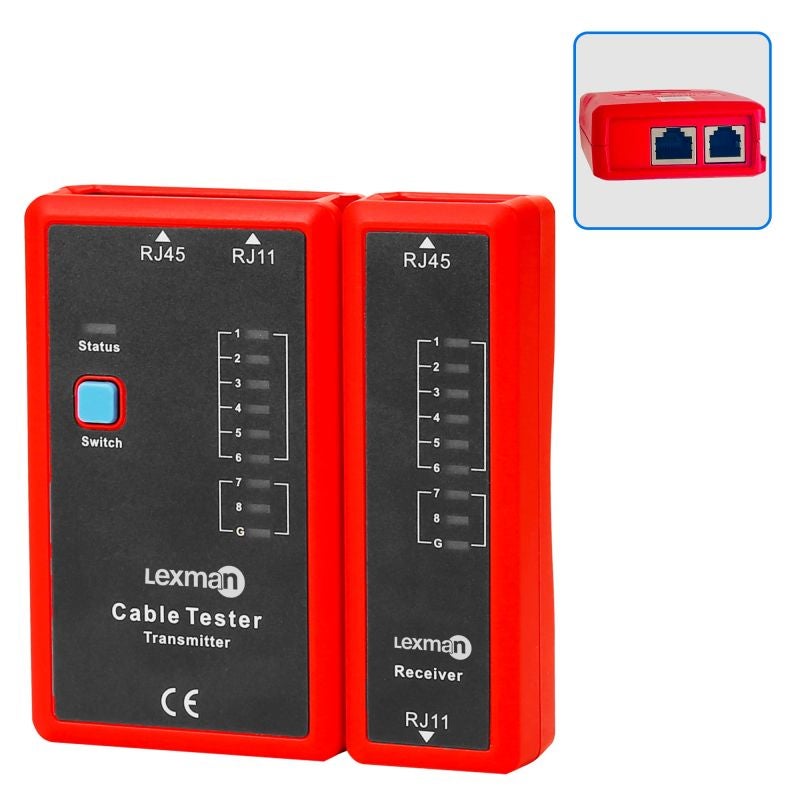 Tester cabluri RJ45, RJ11/12, Lexman