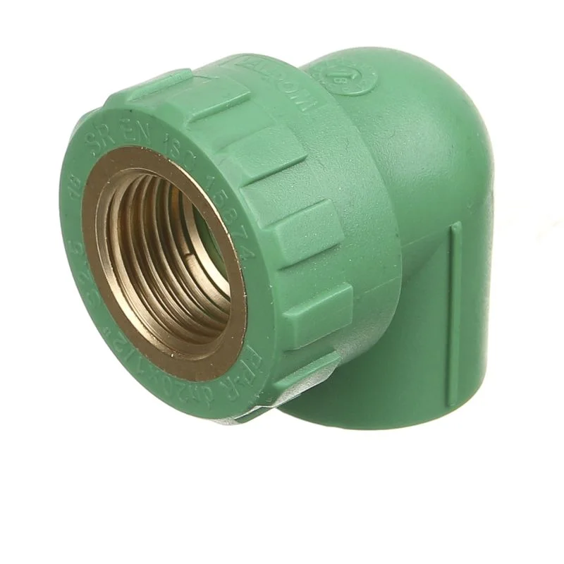 Cot teava PPR, 90 grade, filet interior, Ø 20 mm x 1/2', PN25, verde