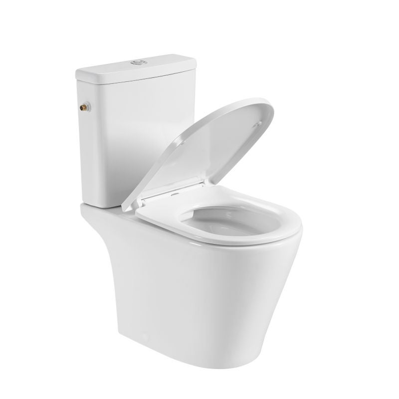 Set vas WC Lisso, stativ, ceramic, evacuare laterala, cu rezervor si ...