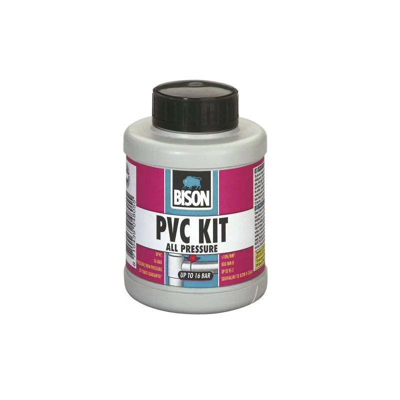 Adeziv Bison, de asamblare si montaj, pentru tevi PVC, 250 ml, transparent
