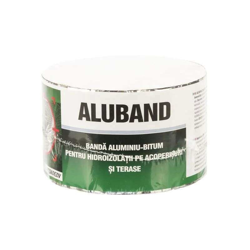 Banda hidroizolatie Aluband, bitum si aluminiu, 1.2 x 100 mm, L 10 m
