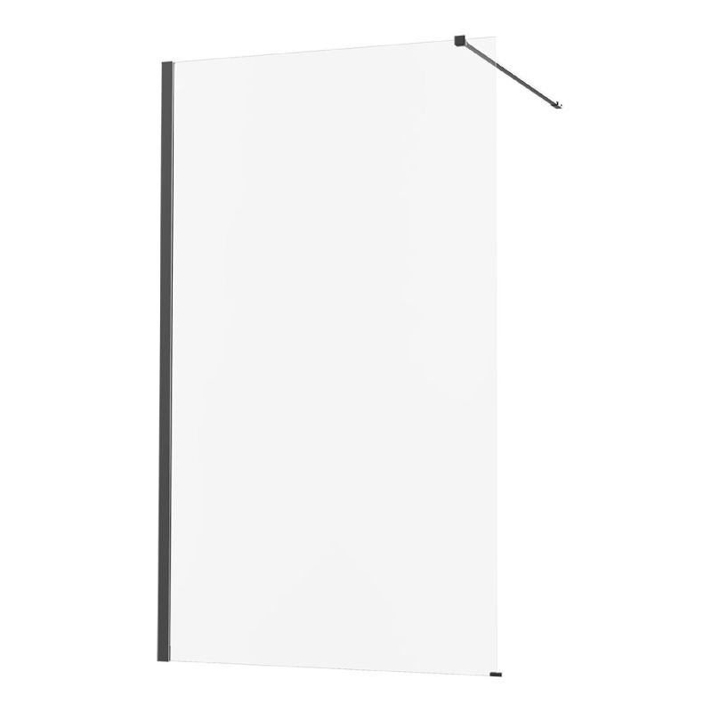 Perete dus walk-in Sensea Remix, 8 mm, 90 x 200 cm, profil negru