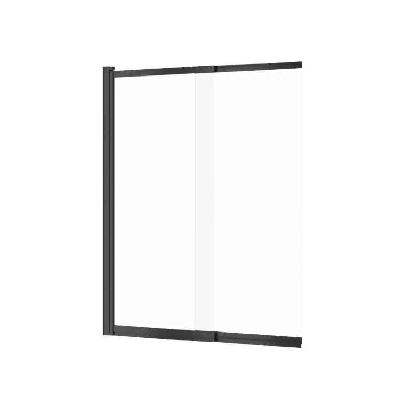 Paravan cada, deschidere fixa si pivotanta, 140 x 115 cm, profil negru