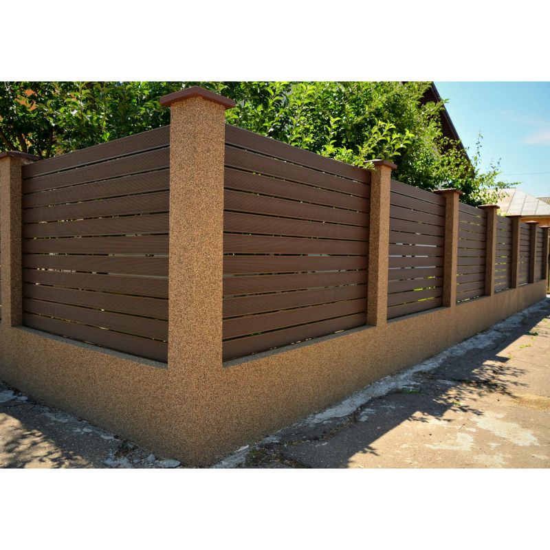 Scandura WPC pentru gard, 2000 x 120 x 24 mm, wenge mat
