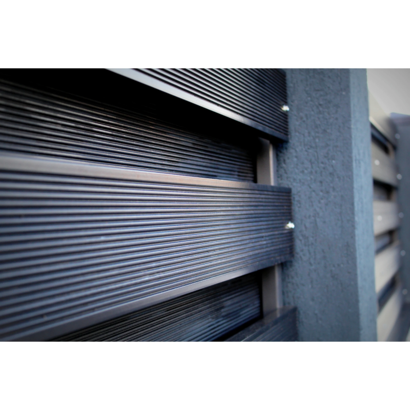 Scandura WPC pentru gard, 2000 x 120 x 24 mm, gri mat