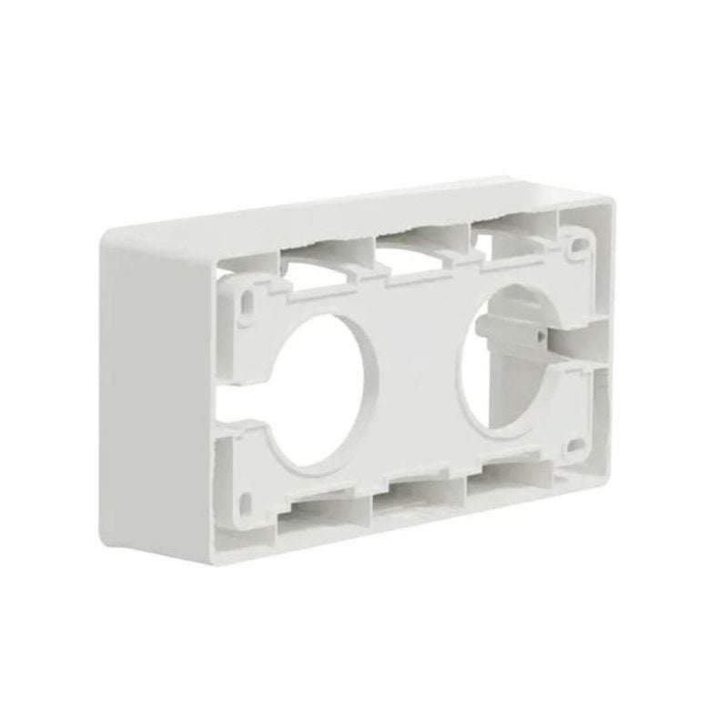 Doza montaj Unica Studio, 2 posturi, alba