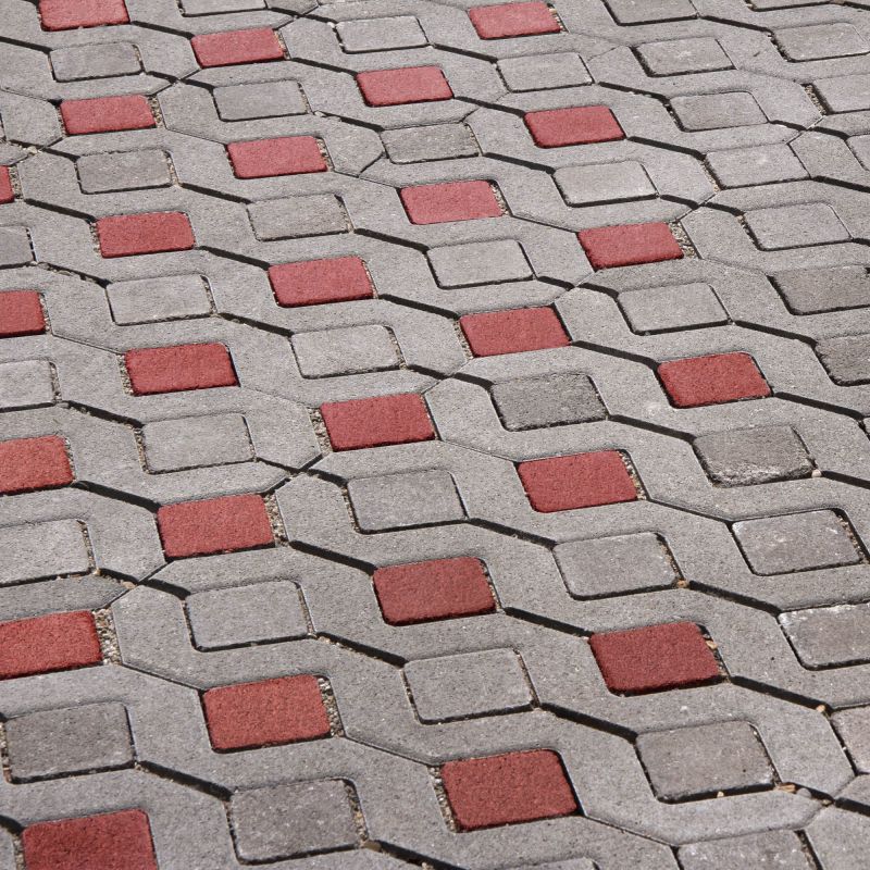 Pavaj beton, forma de grila, 400 x 400 x 80 mm, gri ciment