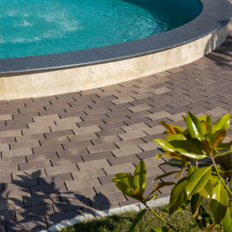 Pavaj beton Anima D2, 200 x 100 x 60 mm, maro patinat