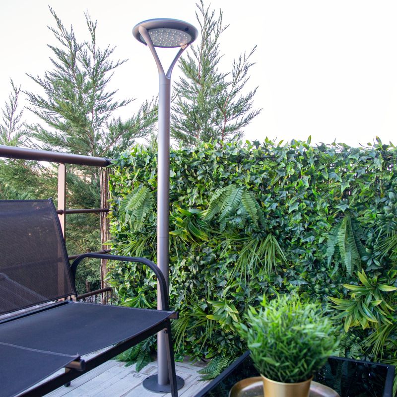 Lampadar solar Bermeo, 2000 lm, lumina neutra, 4000K, H215CM, IP54, cu ...