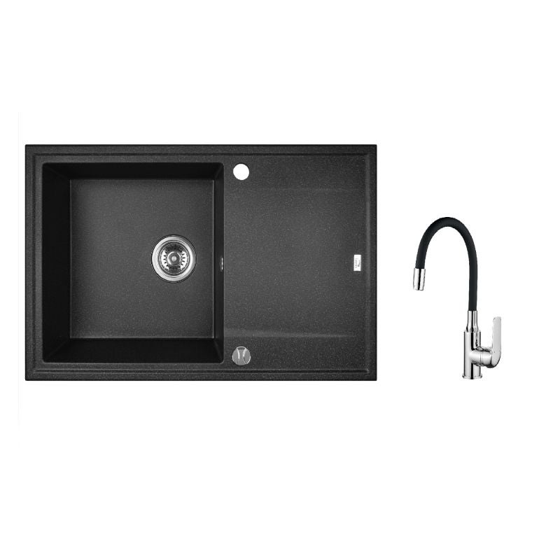 Set chiuveta bucatarie Megalo din compozit, 78 x 50 cm, adancime cuva ...