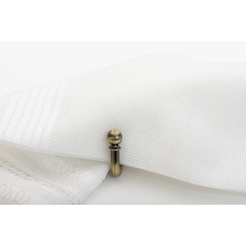 Carlig metal pentru prindere perdea/draperie, 2 buc/set, auriu