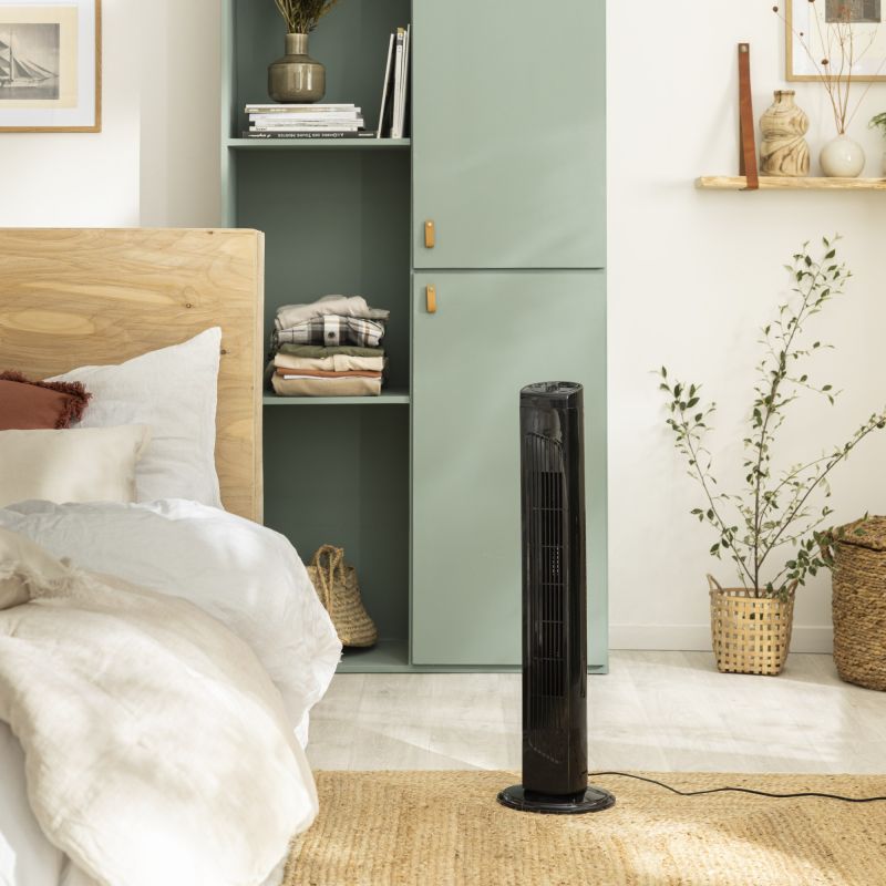 Ventilator turn Equation Tower 2, 42 W, H 81 cm, 3 viteze, negru