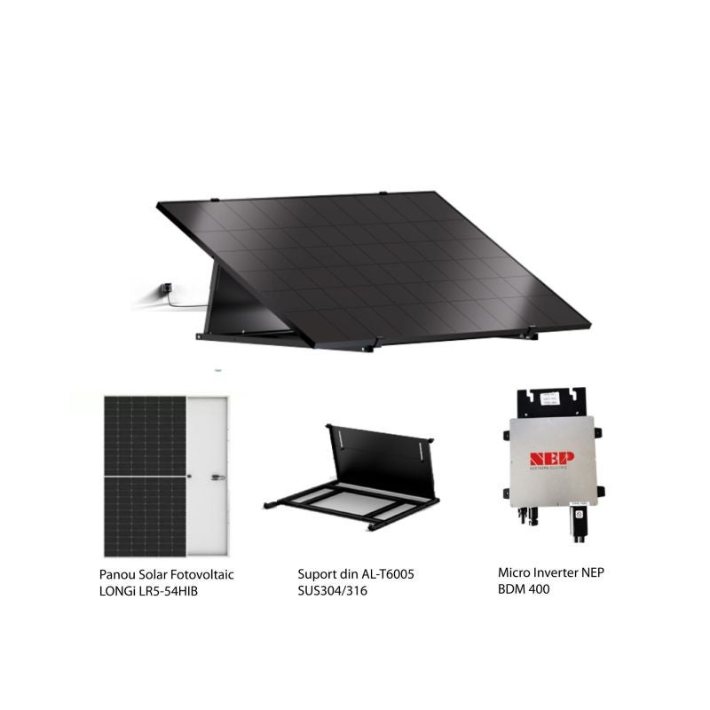 Kit panou fotovoltaic, pentru balcon, la priza, 400 W