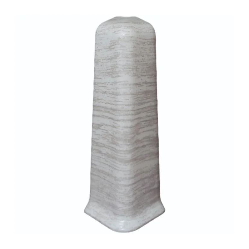 Colt exterior din PVC, EL 1063, stejar alb, 2 buc/pachet