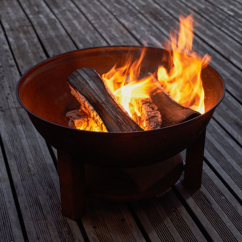 Semineu de exterior Brasero Naterial, gradina, Ø 57 cm, maro