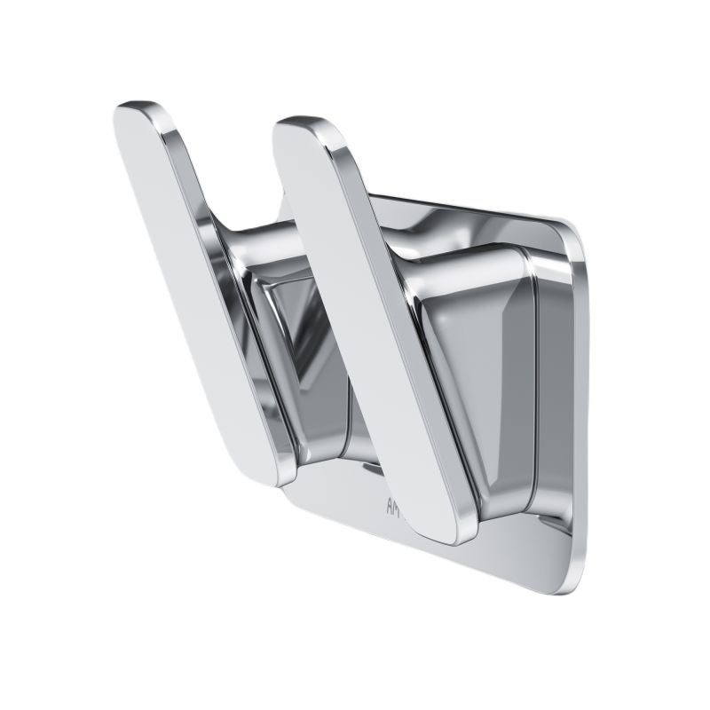 Cuier baie AM.PM Inspire, 2 agatatori, din metal, fixare prin gaurire, crom