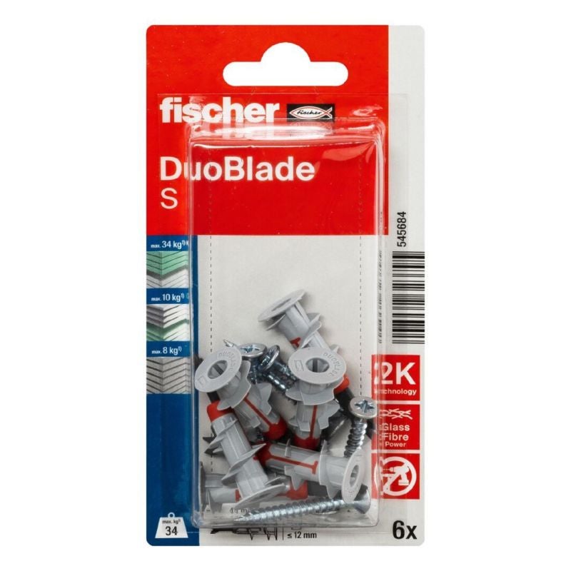 Diblu DuoBlade Fischer, pentru gips carton, Ø 4 x 46 mm (set 6 buc)