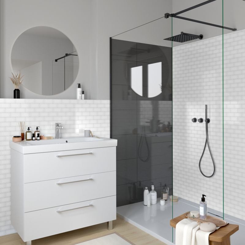 Mozaic din ceramica 28.8 x 29.25, Artens Metro, alb