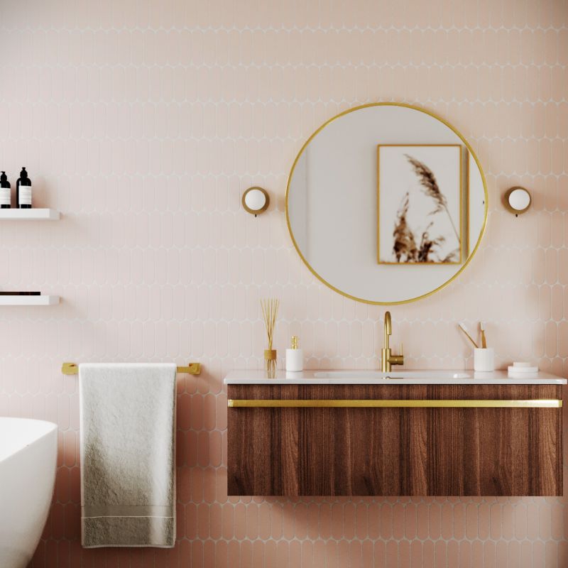 Mozaic din ceramica 27.3 x 29 cm, Artens Gellule, roz