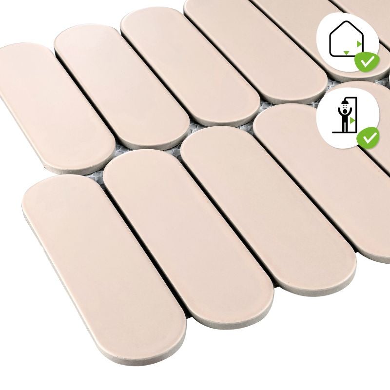 Mozaic din ceramica 27.3 x 29 cm, Artens Gellule, roz