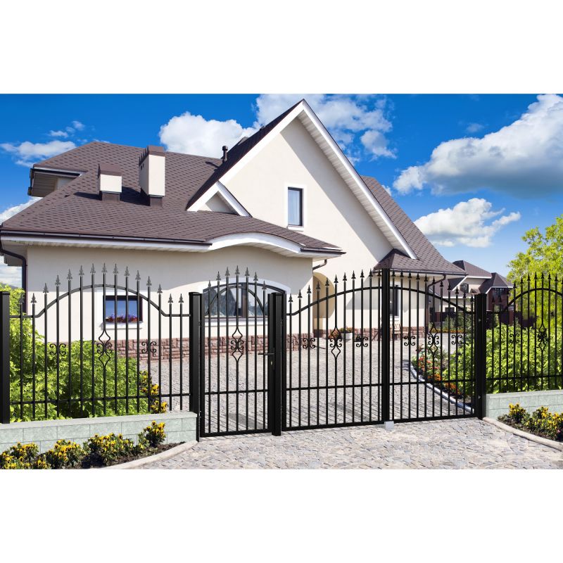 Poarta pietonala Diana, metal, 90 x 180 cm, 40 mm, dreapta, negru