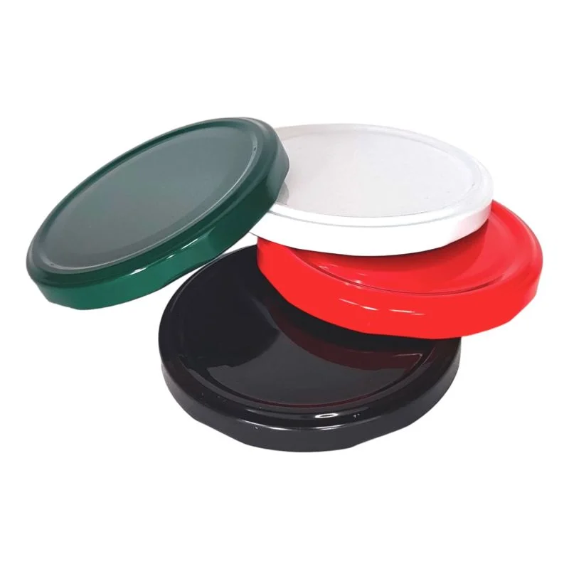 Capac borcan, metal, Ø 89 mm, multicolor (set 10 buc)