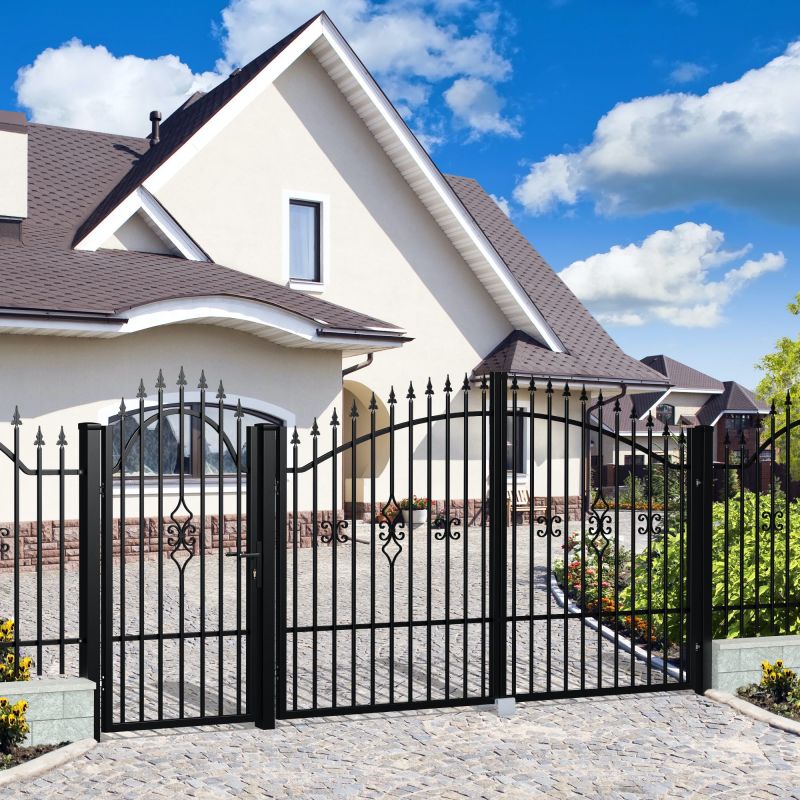 Poarta pietonala Diana, metal, 90 x 180 cm, 40 mm, dreapta, negru