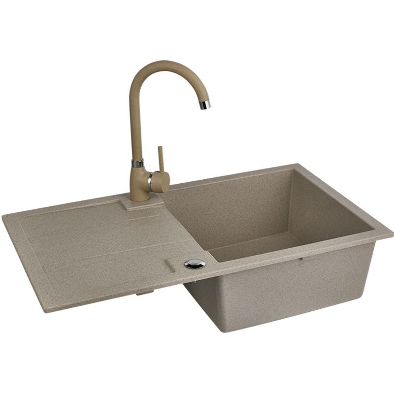 Set chiuveta bucatarie din compozit, 76 x 44 cm, adancime cuva 18 cm ...