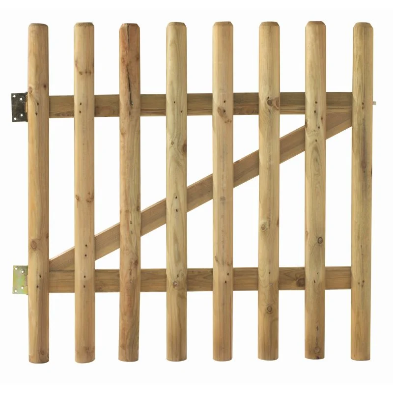 Poarta lemn pin, Buffalo, 100 x 100 cm, grosime 55 mm, lemn natur