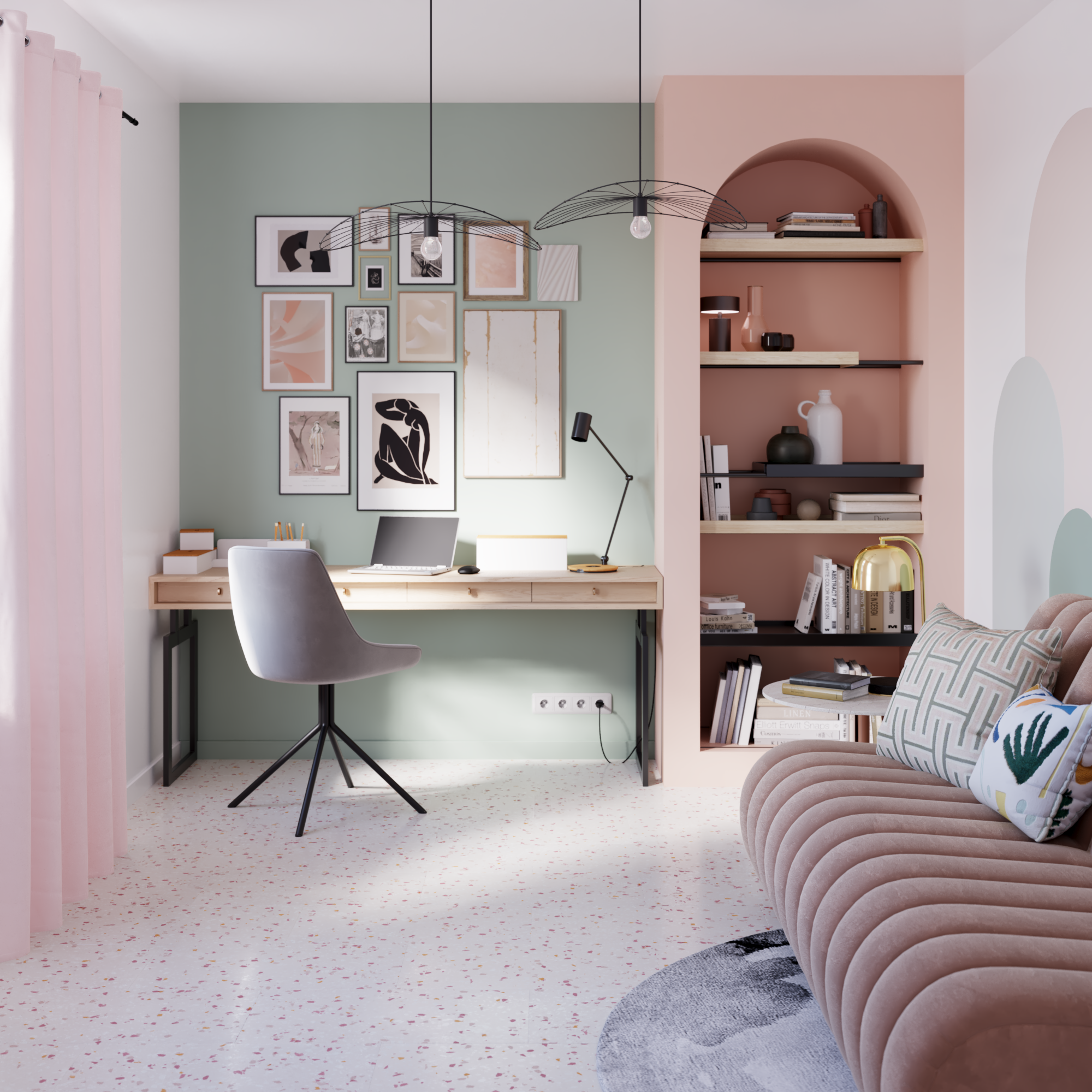 Dale vinil 1,5 mm, Artens Zephira, terrazzo, rezistent la apa