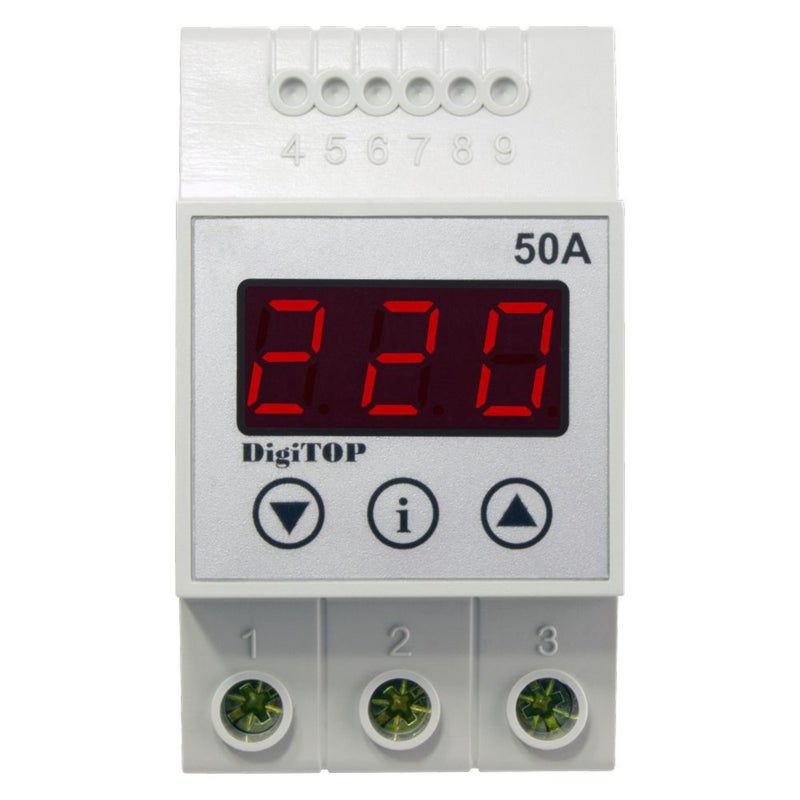 Releu protectie tensiune DigiTop, monofazat, 50A