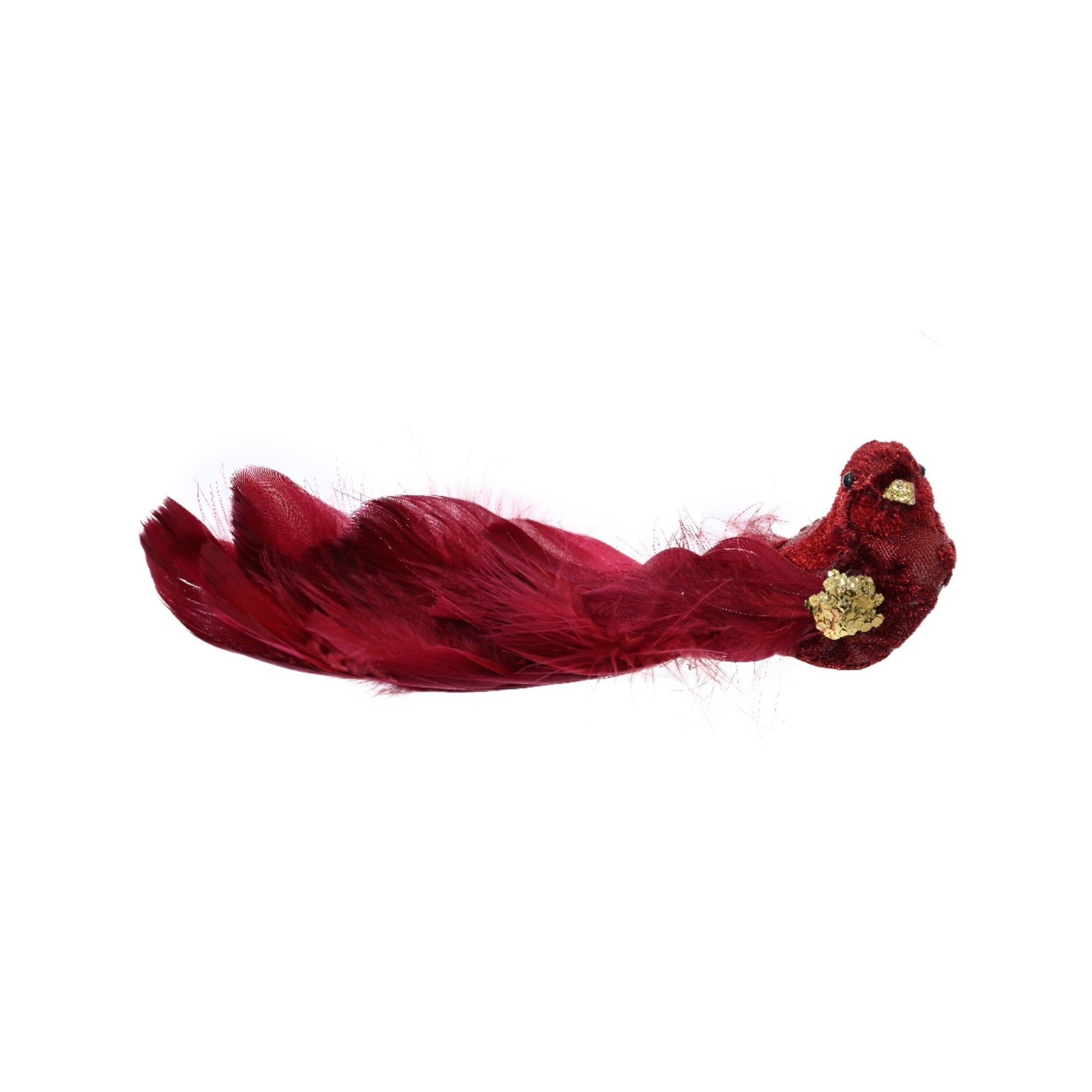 Decoratiune Craciun, pentru brad, forma pasare, spuma, inaltime 5.5 cm ...