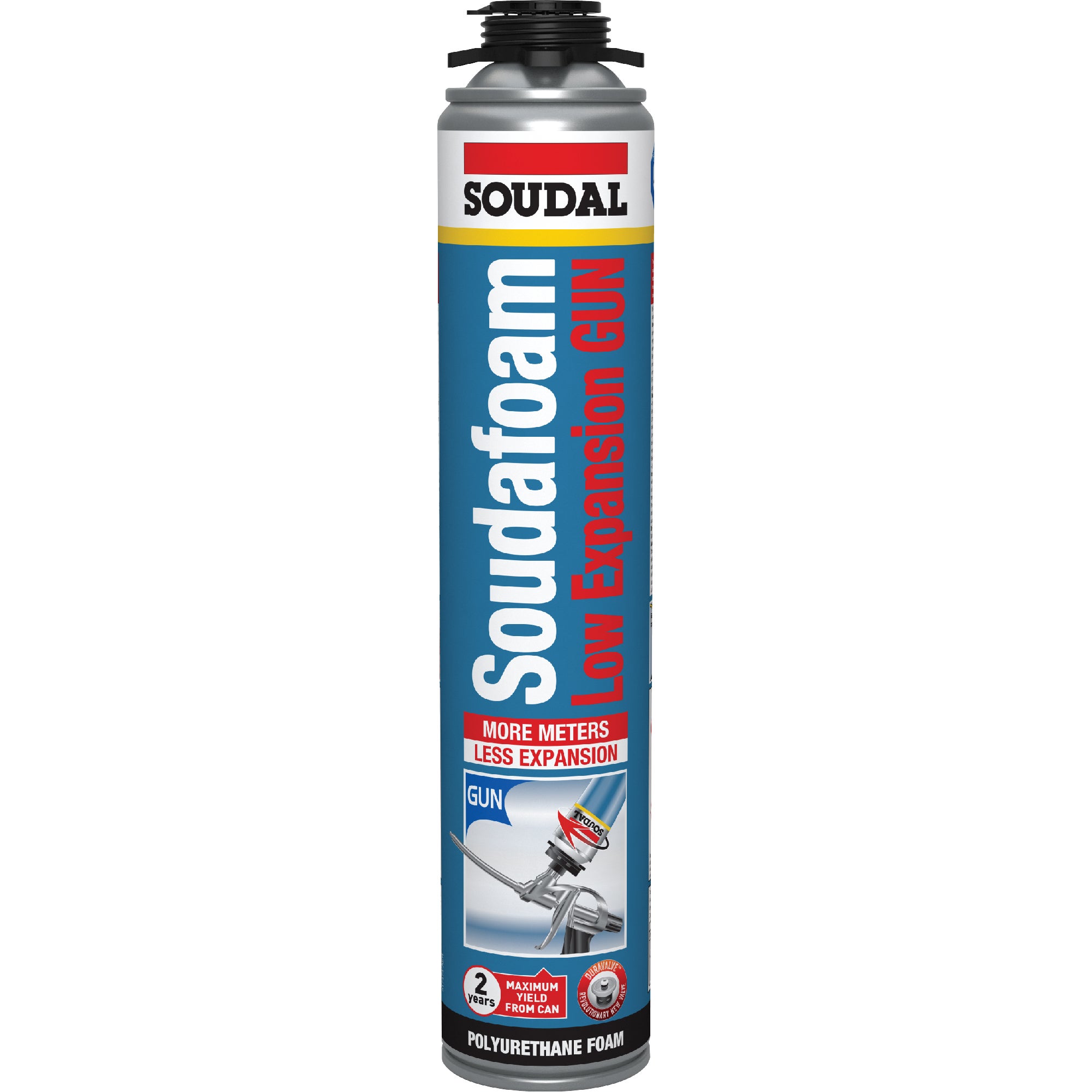 Spuma poliuretanica pentru umplere Soudal, aplicare cu pistol, expandare redusa, 750 ml