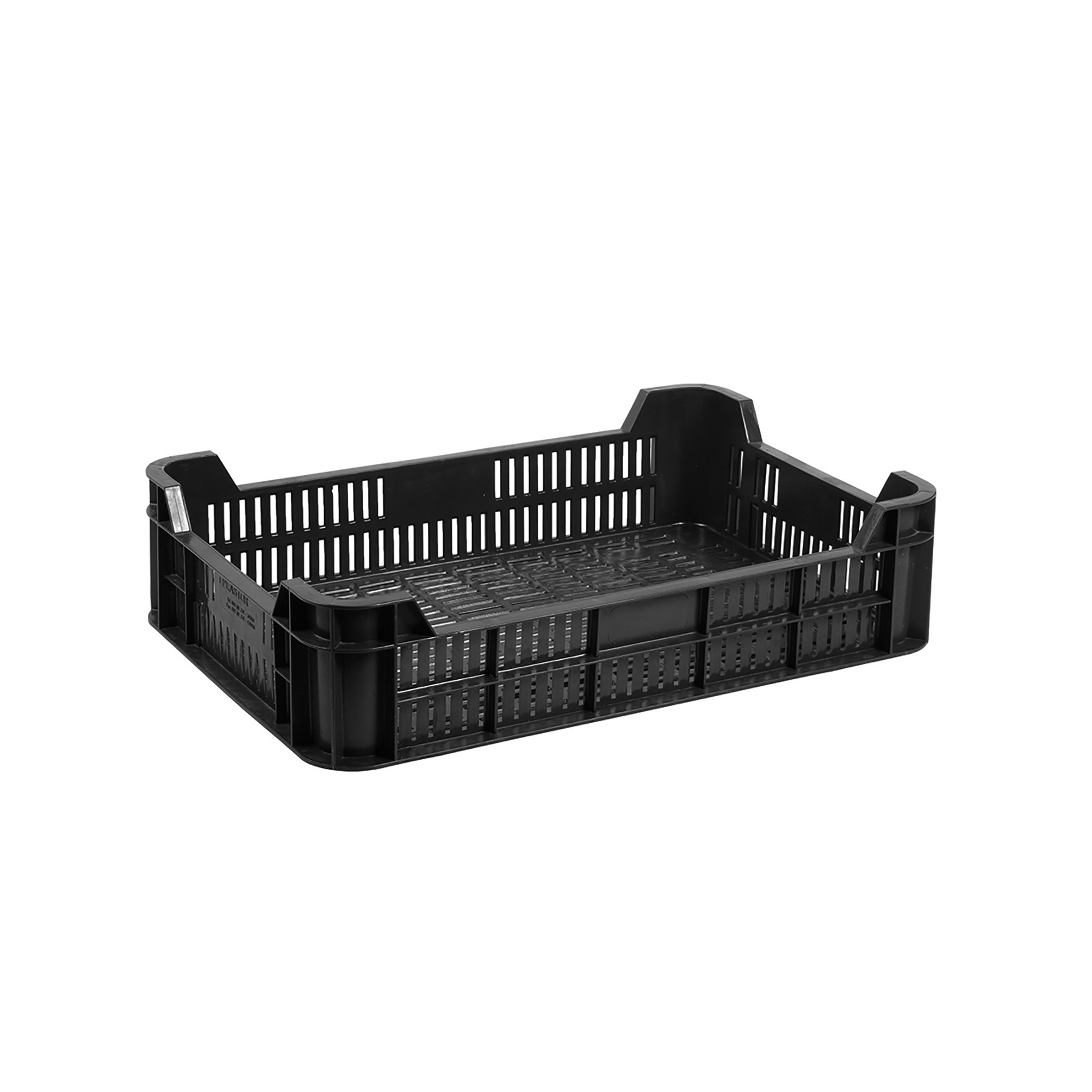 Lada depozitare, din plastic, 60 x 40 x 15 cm, 35 L, neagra