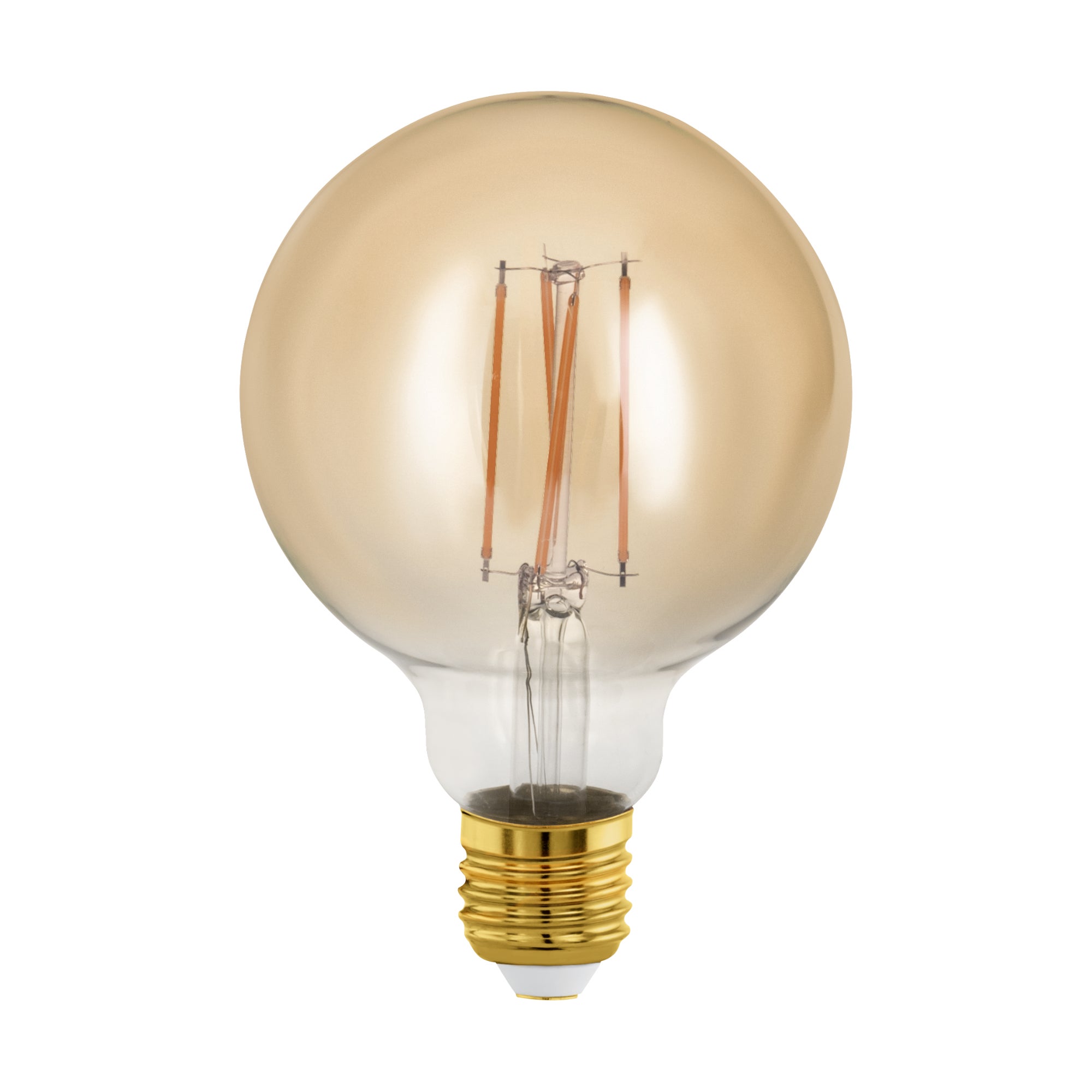 Bec LED decorativ, E27, G95, 4 W, alb cald, 3000K, 300lm, amber