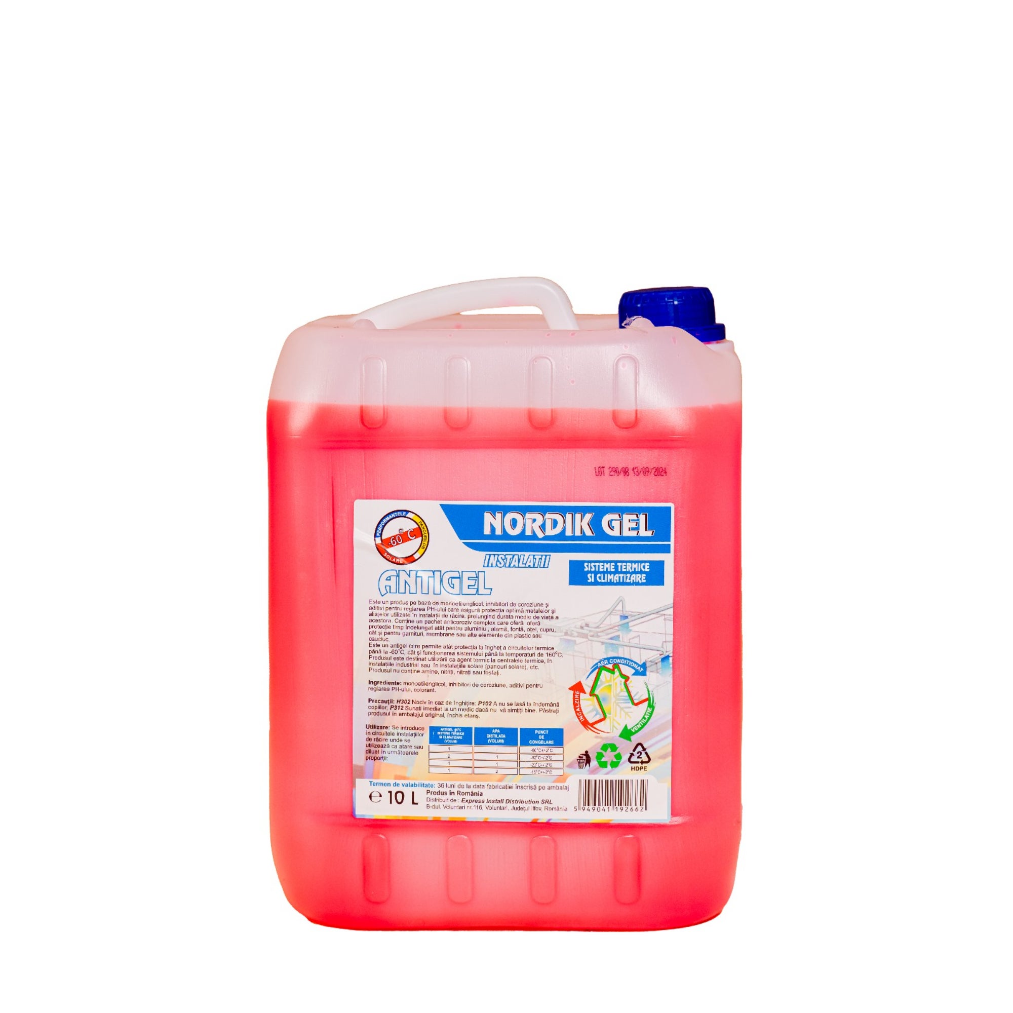 Antigel -60°C, pentru sisteme termice si climatizare, 10 litri