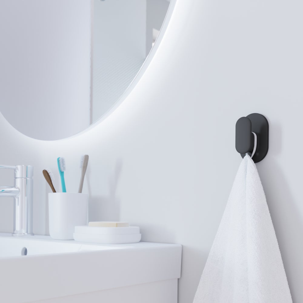 Cuier baie, pentru prosop, Sensea Easy, 1 agatatoare, din otel, fixare ...