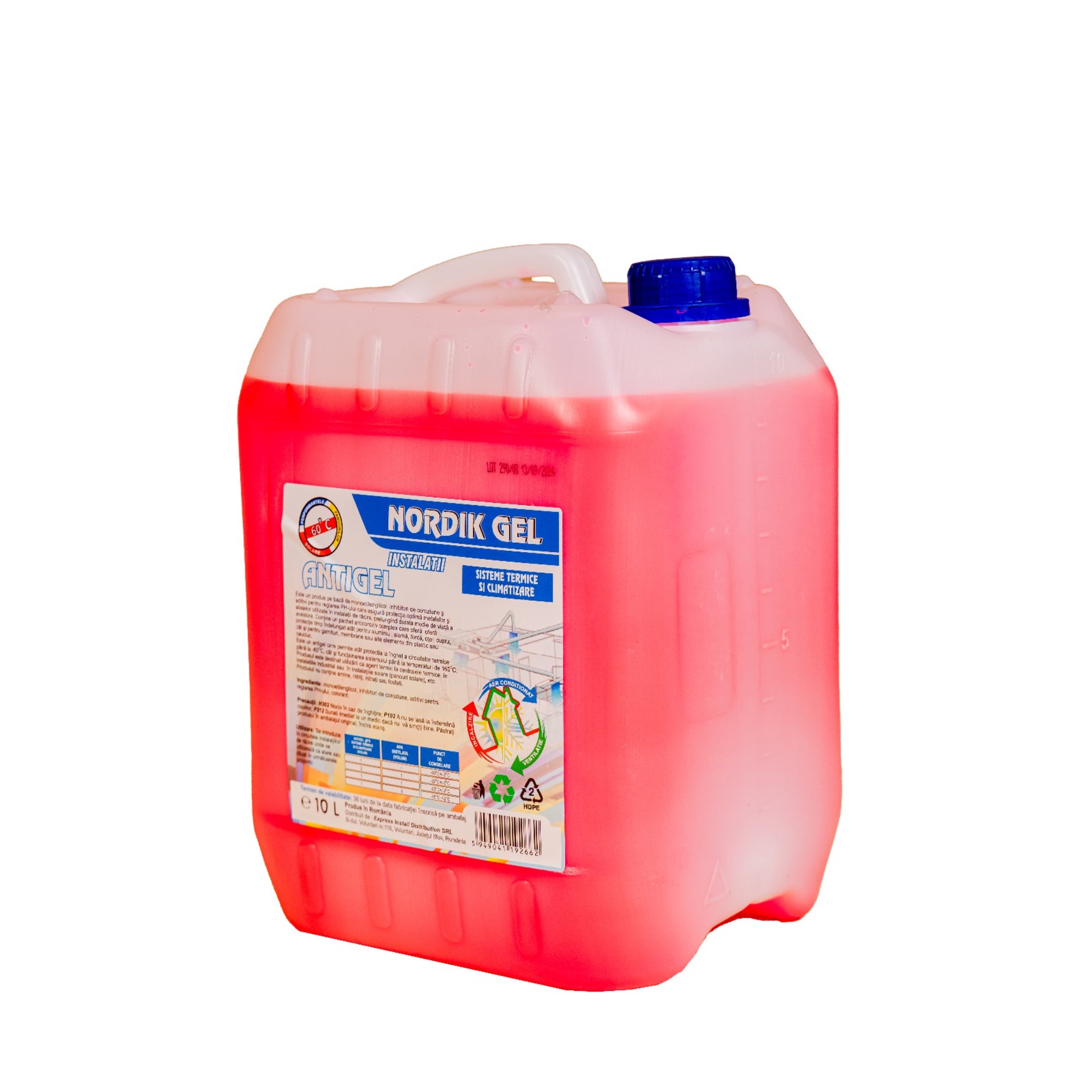 Antigel -60°C, pentru sisteme termice si climatizare, 10 litri