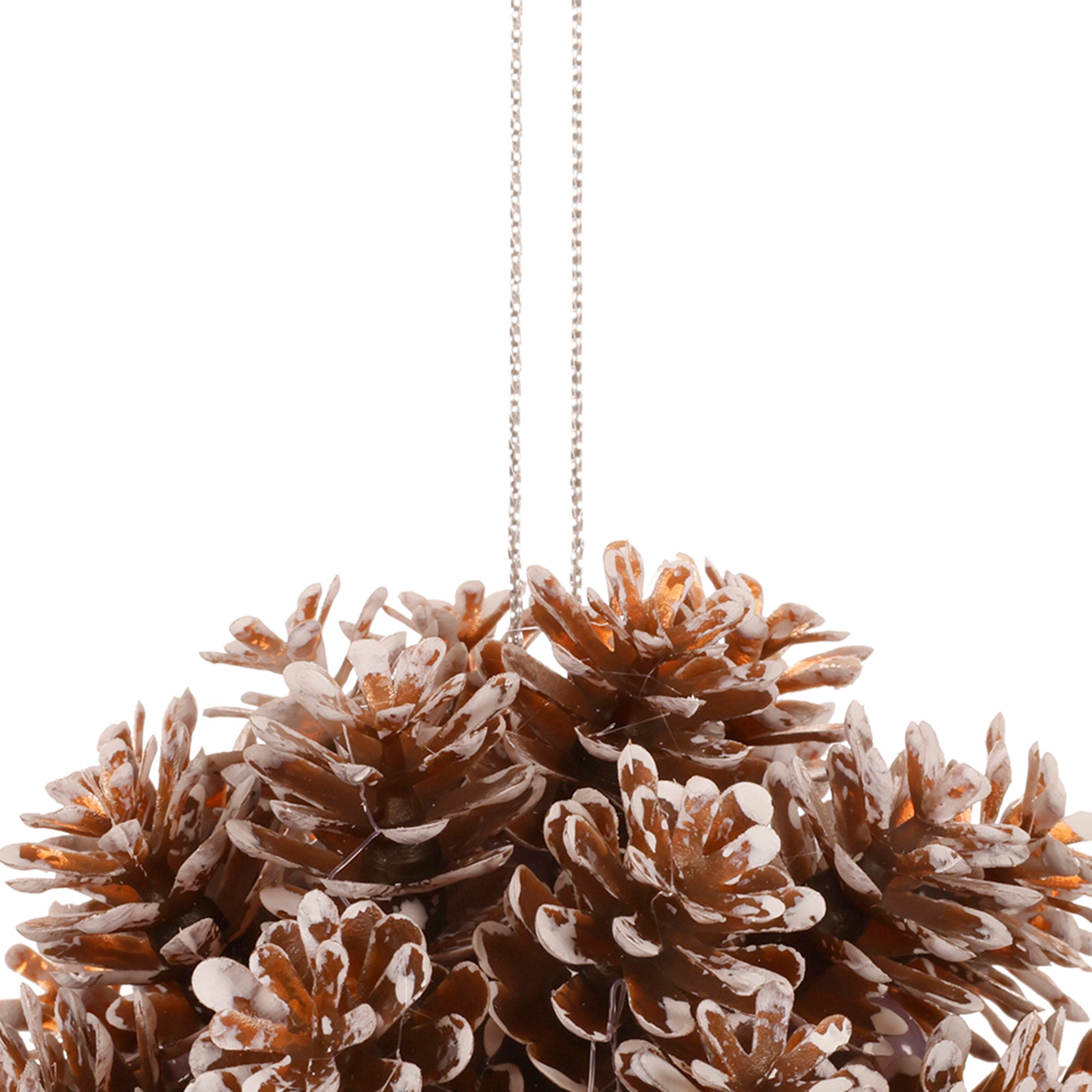 Decoratiune Craciun, pentru brad, forma con pe fir, polipropilena, Ø 10 ...