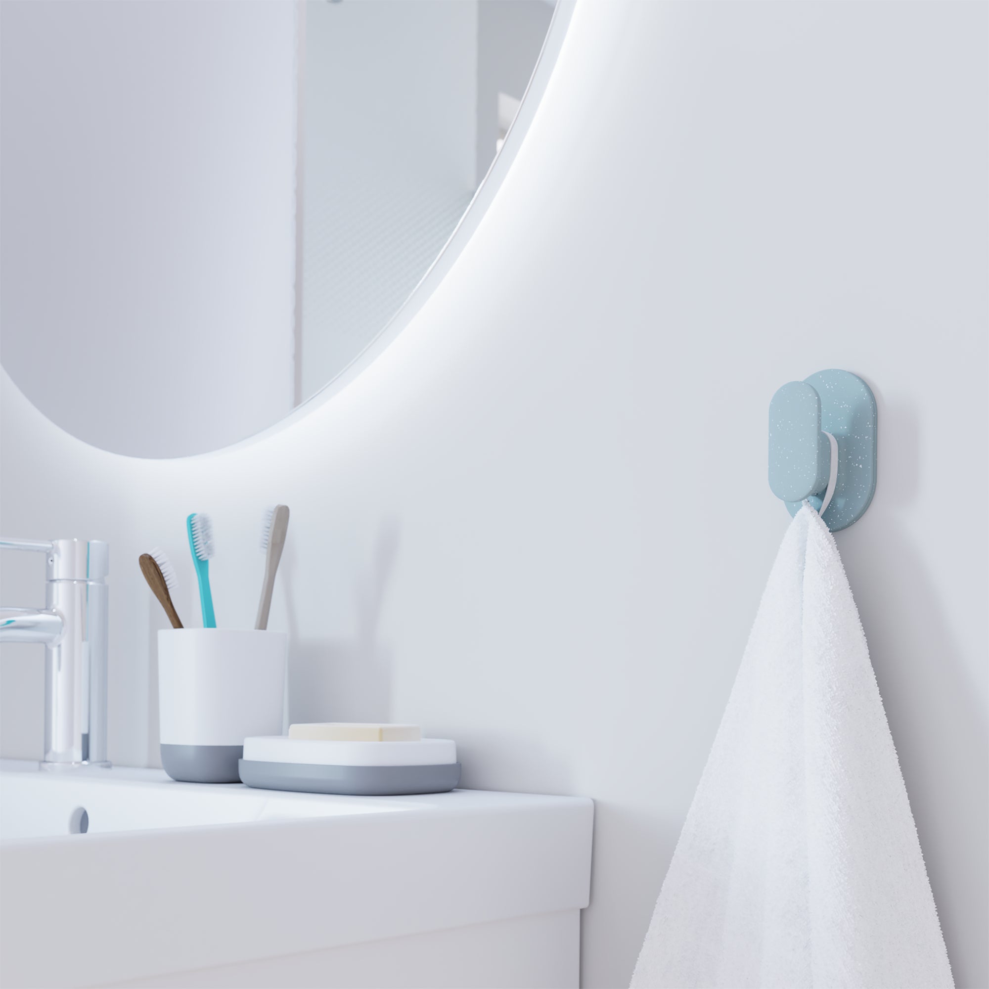 Cuier baie, pentru prosop, Sensea Easy Aqua, 1 agatatoare, din otel ...