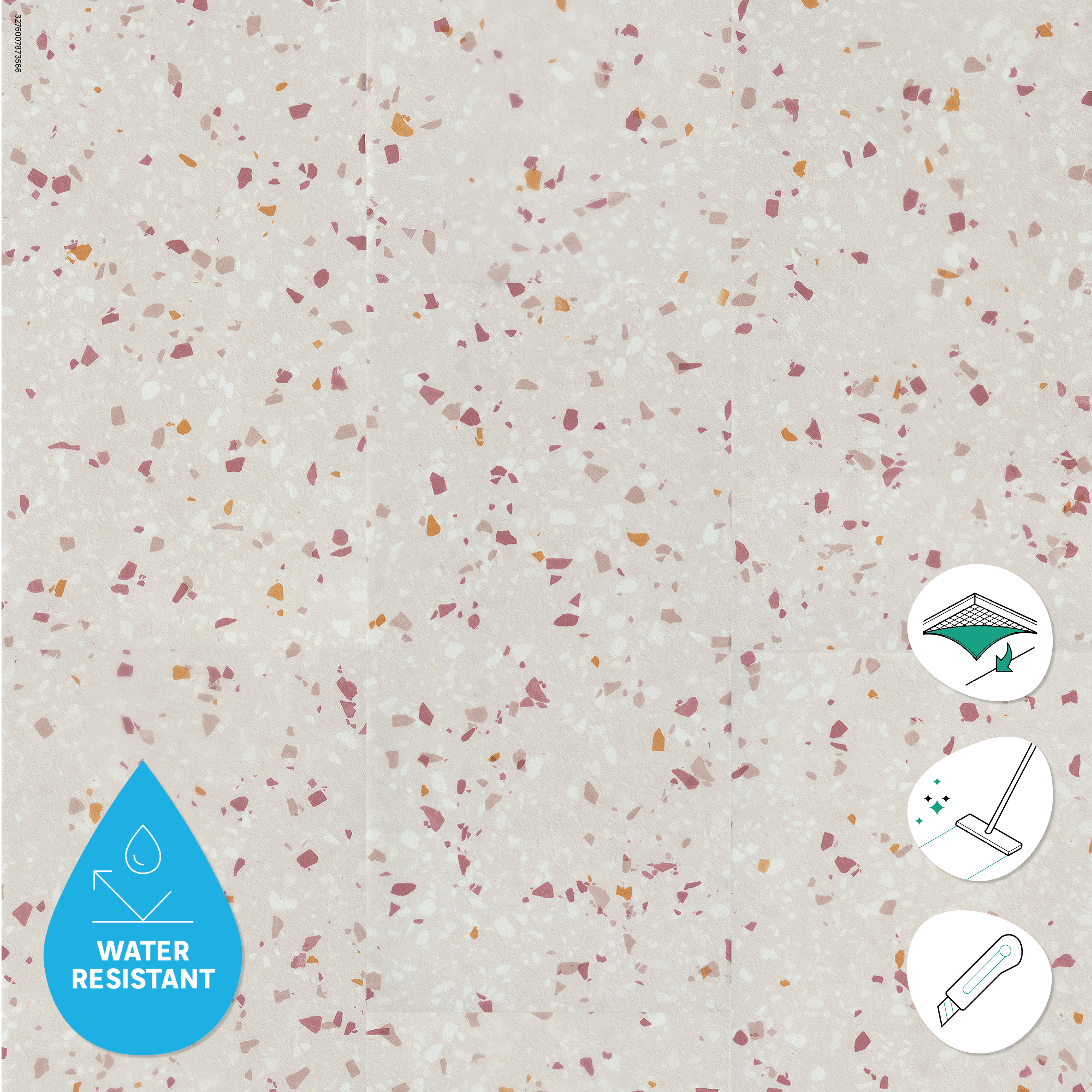 Dale vinil 1,5 mm, Artens Zephira, terrazzo, rezistent la apa