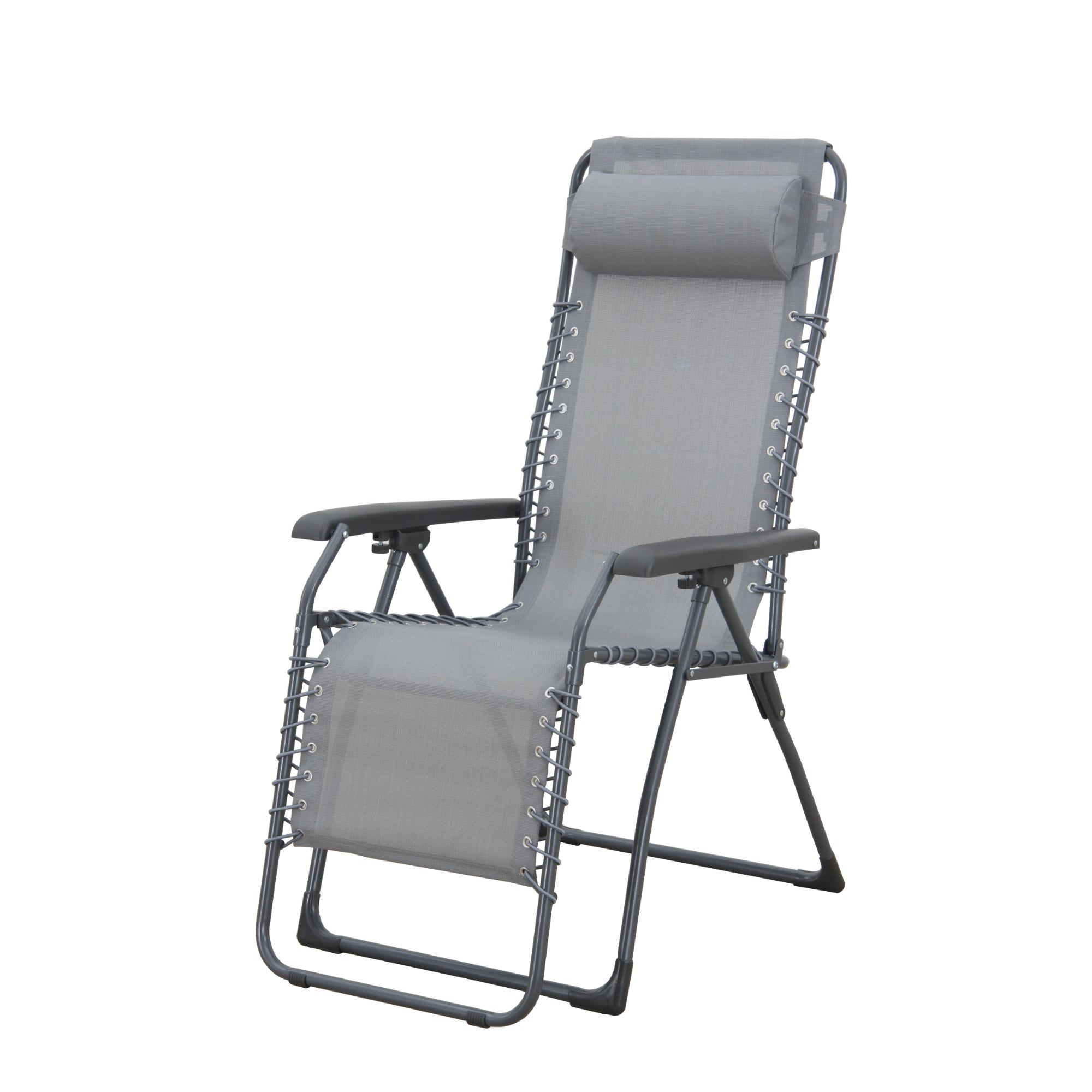 Scaun relaxare gradina, Relax Cha, pliabil, multipozitii, otel/textilen ...