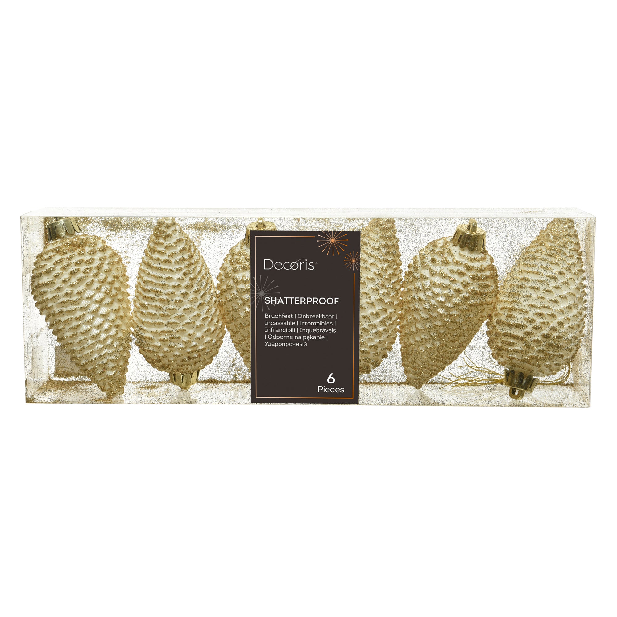 Decoratiune Craciun, pentru brad, forma con, polistiren, Ø 8 cm, alb ...