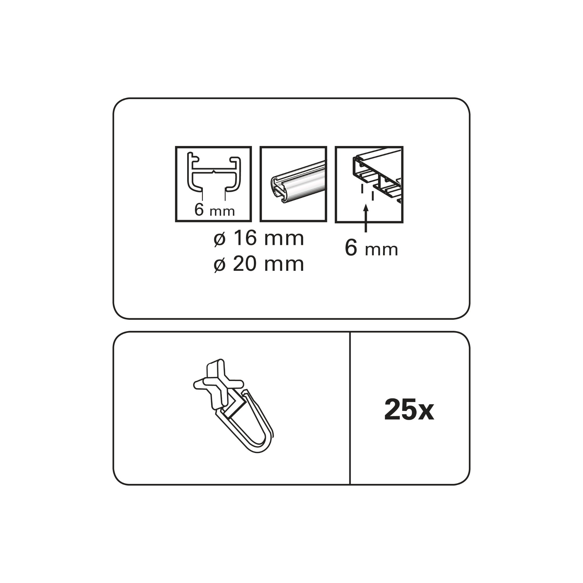 Set calareti pentru profile, 25 de bucati