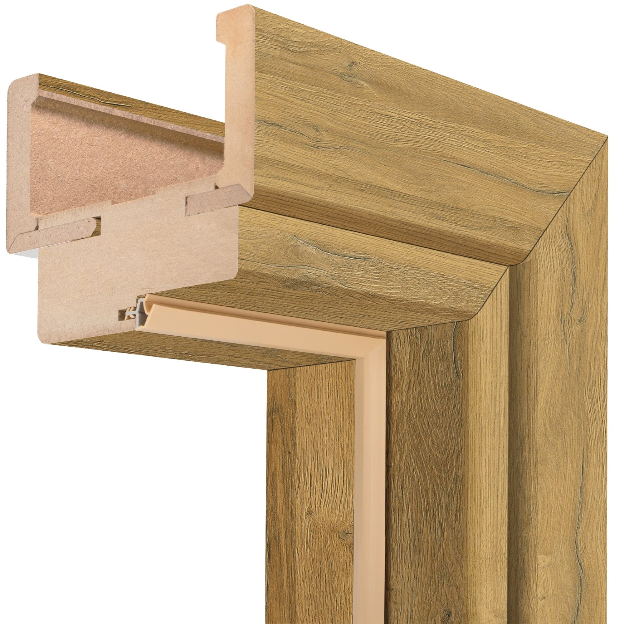 Toc reglabil usa latime 80 cm, MDF, stejar bavaria