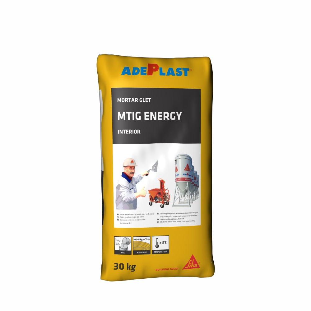 Mortar tencuiala MTIG Energy Adeplast, pentru interior, 30 Kg