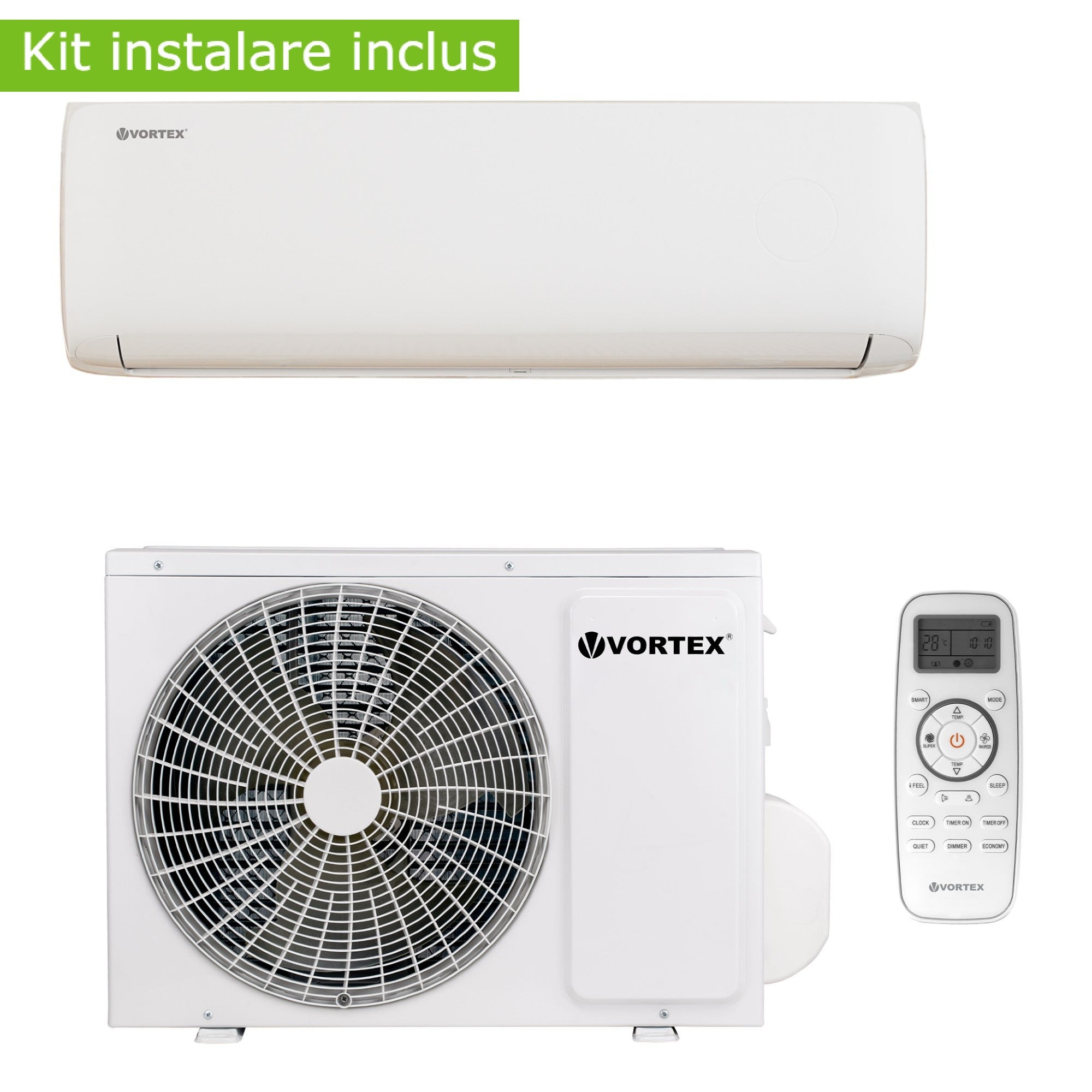 Aer conditionat Vortex Wi-Fi VAI1225CLW , 12000 BTU, clasa energetica ...