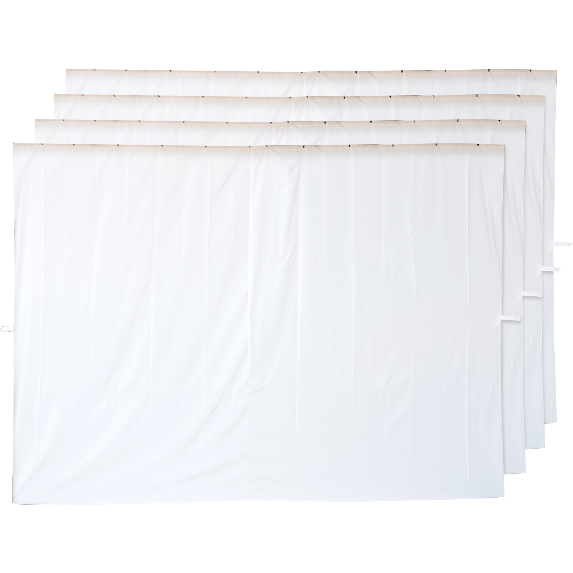 Set 4 perdele pavilion Naterial Agora, poliester, 202 x 317 cm, alb