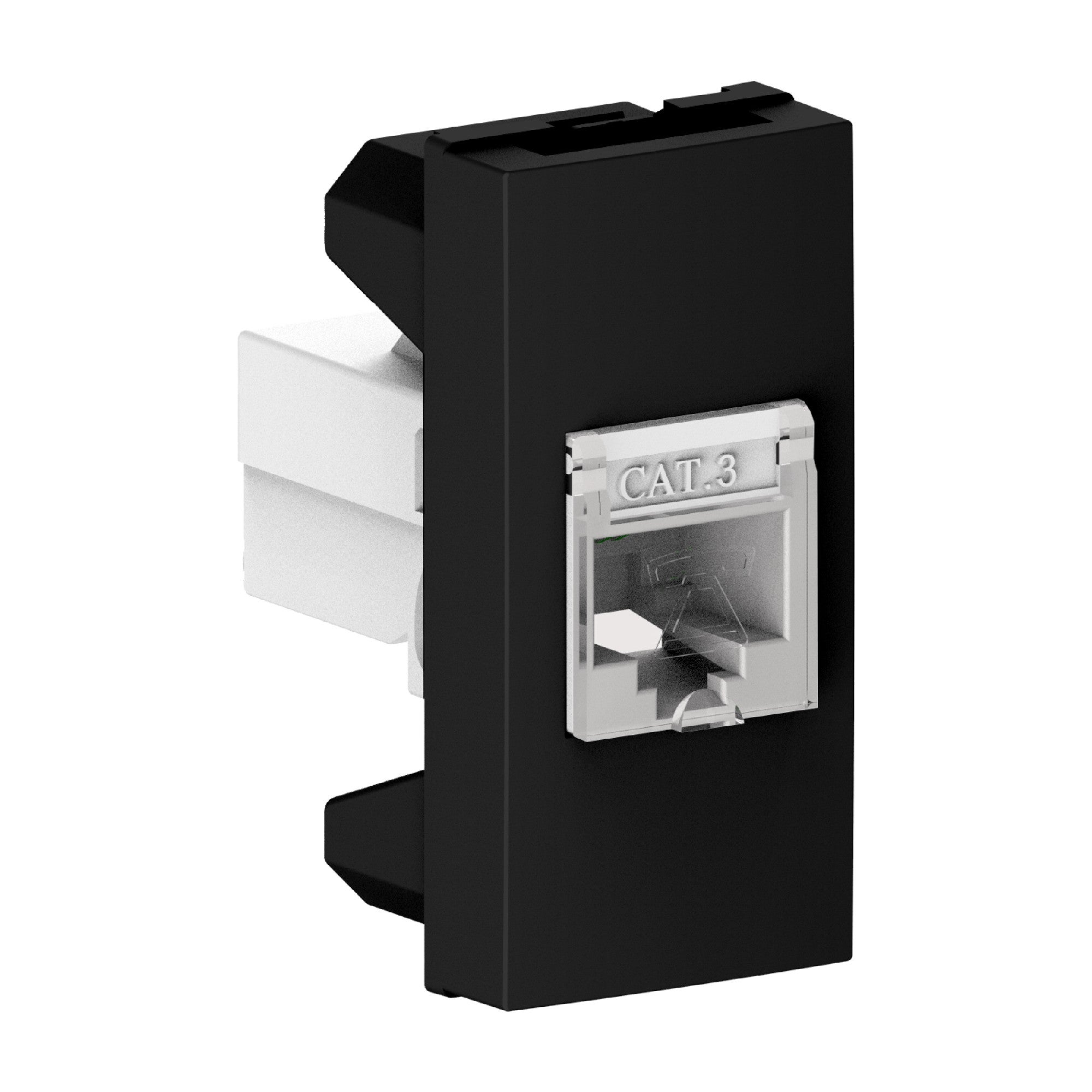 Priza telefon RJ11 simpla Himel, 1 modul, negru
